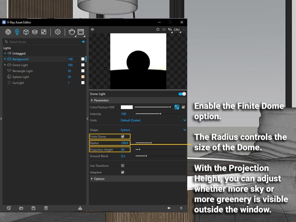 Improve Dome Light and HDRI Maps in V-Ray for SketchUp - Educk.org